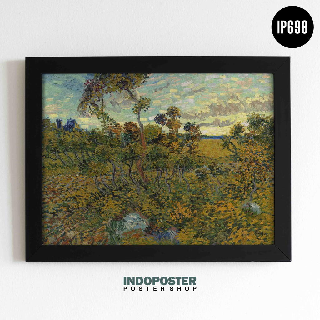 Jual Poster Lukisan Terkenal Klasik Vincent Van Gogh Sunset At ...