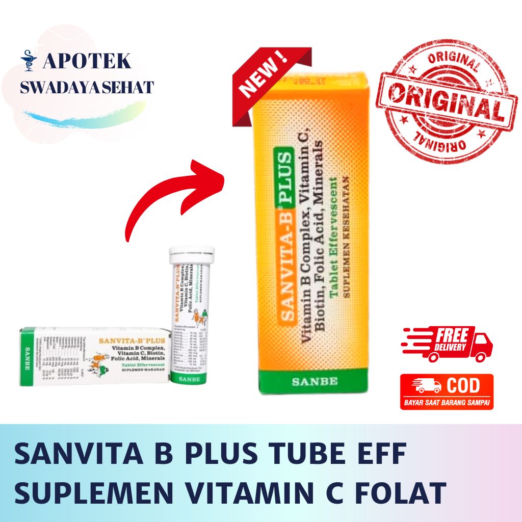 Jual SANVITA B PLUS Tube Effervescent Tablet - Suplemen Vitamin C ...