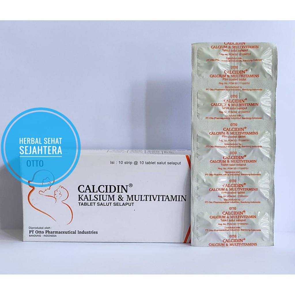 Jual CALCIDIN Calcidin isi 100 Tablet Per Box - Suplement Kalsium ...
