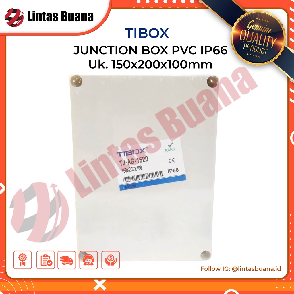 Jual JUNCTION BOX TIBOX PVC IP66 Uk. 150x200x100mm | Shopee Indonesia