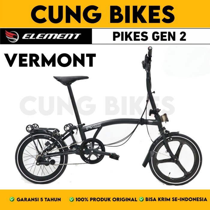 Jual Sepeda Lipat 16 Inch trifold ELEMENT PIKES GEN 2 VERMONT Velg ...