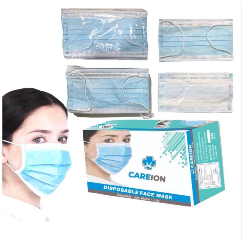 Jual Masker Protector CAREION 3 Ply 50 pcs | Shopee Indonesia