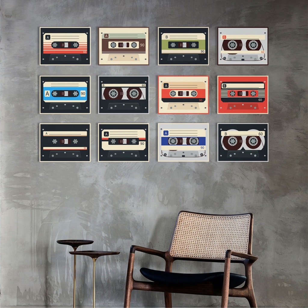 Jual Poster Hiasan Dinding Kamar Kaset Kuno Klasik Vintage Retro ...