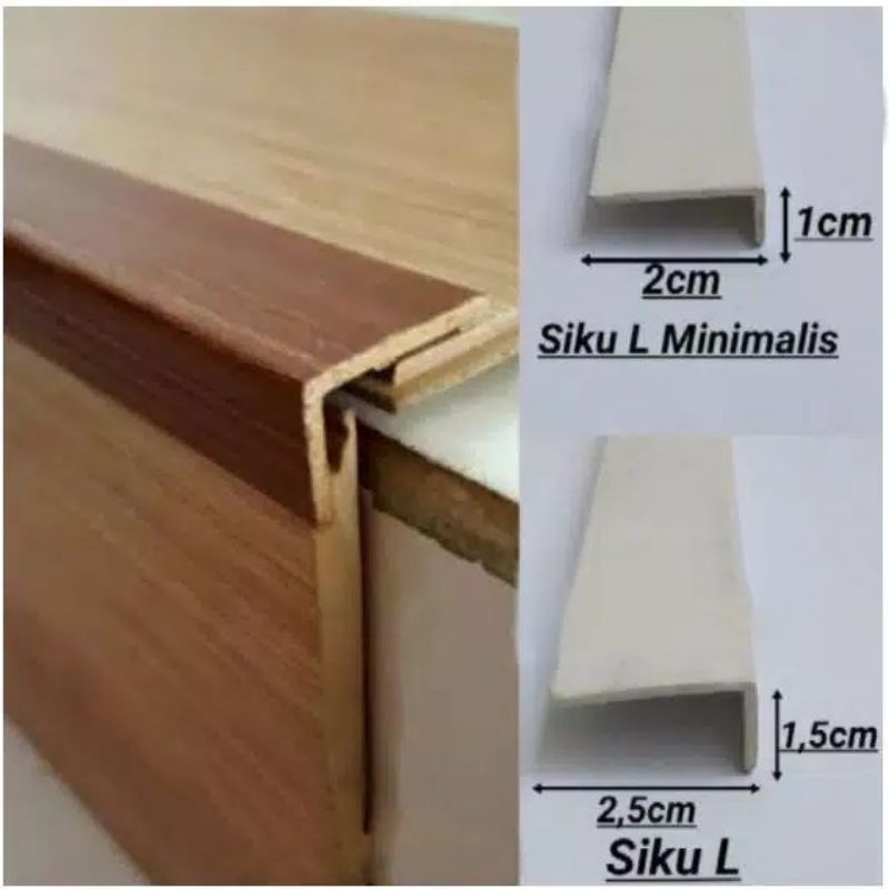 Jual WLL LIST SIKU L / SIKU TANGGA PVC / LIS M PARKIT / ENDING PVC ...