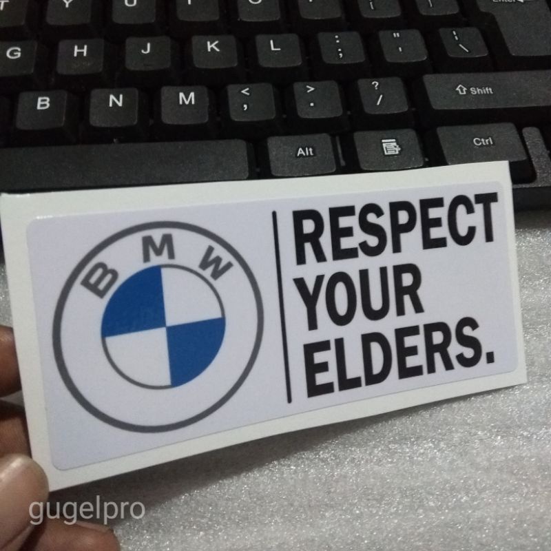 Jual Sticker BMW Respect Your Elders New Logo | Shopee Indonesia