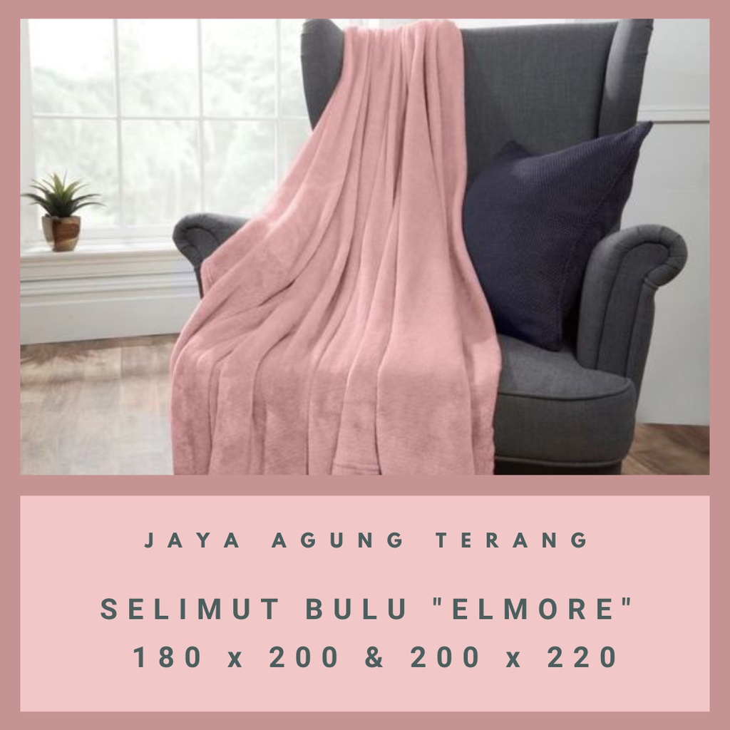 Jual SELIMUT/BLANKET POLOS PREMIUM [ ELMORE ] UKURAN 220 x 200 & 180 x ...