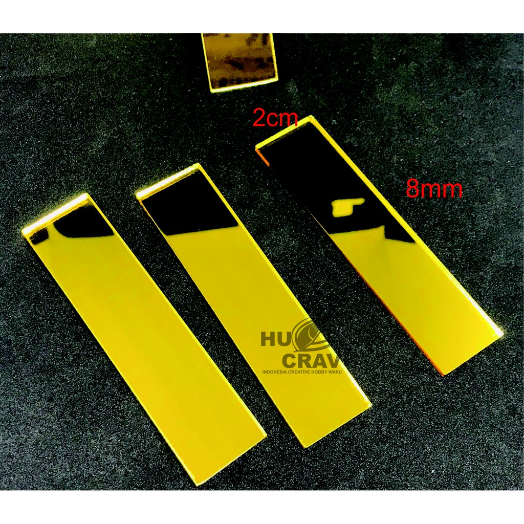 Jual Bahan Akrilik Papan Nama Dada Acrylic Nametag mirror acrylic gold ...