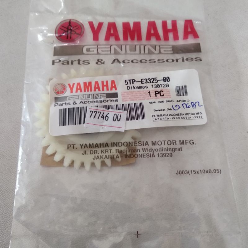 Jual Gear Pump Driven 5TP-E3325-00 Ger Gir Gigi Pompa Oli Yamaha Jupiter Z Vegar R New | Shopee ...
