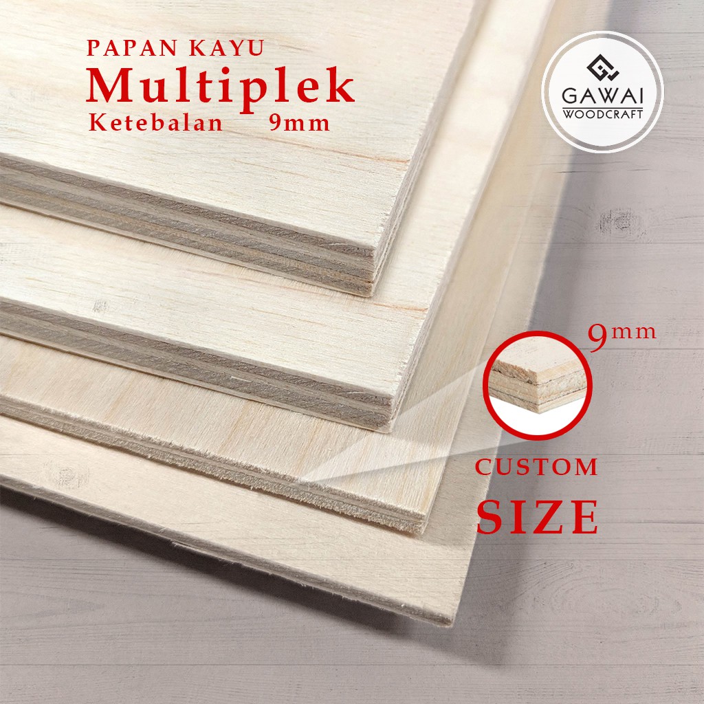 Jual Papan Kayu Triplek / Multiplek 9mm Custom | Shopee Indonesia