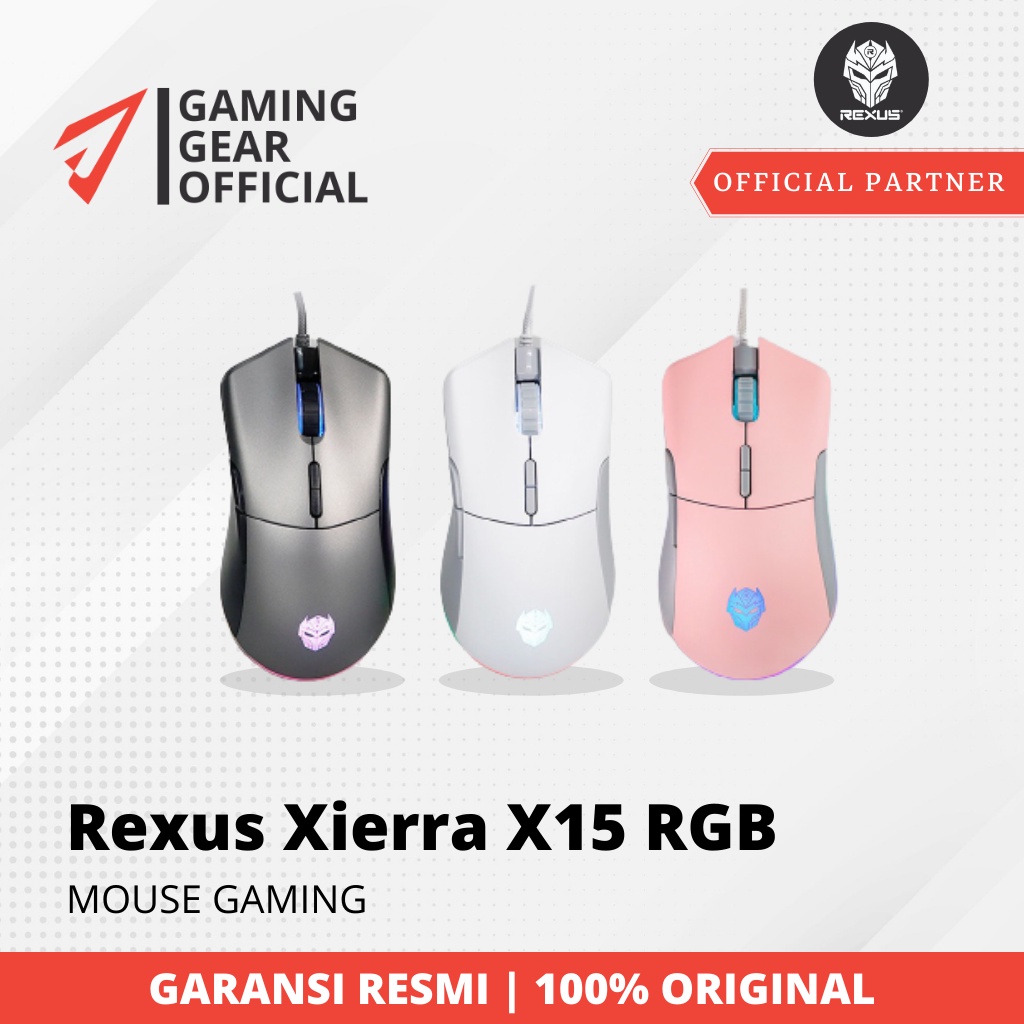 Jual [100% ORI] Rexus Mouse Gaming Xierra X15 RGB | Shopee Indonesia