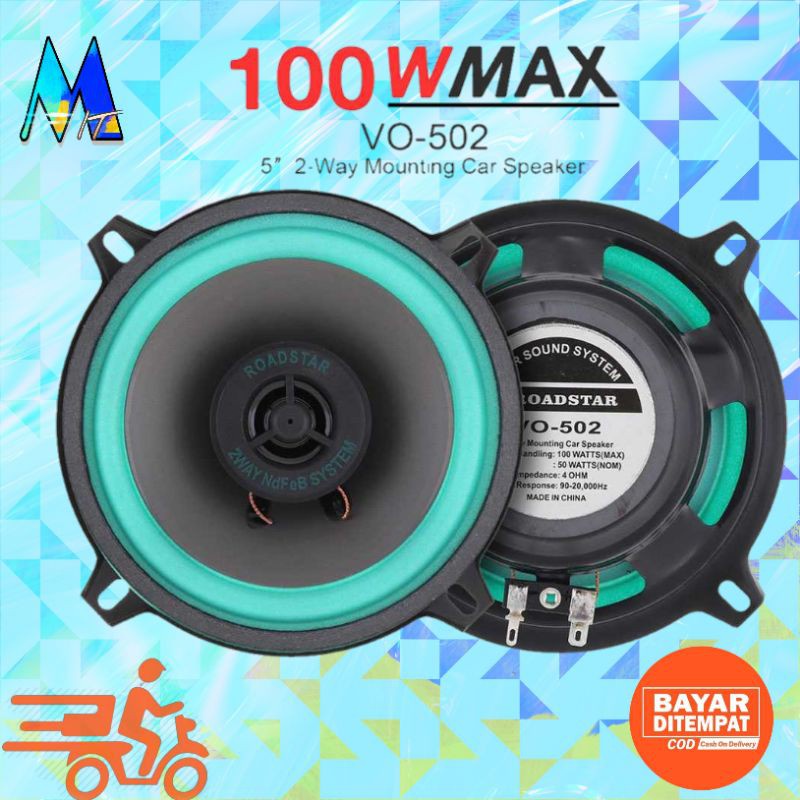 Jual Speaker Subwoofer Mobil HiFi 5 Inch 100W 1 PCS Spiker Speker Extra ...