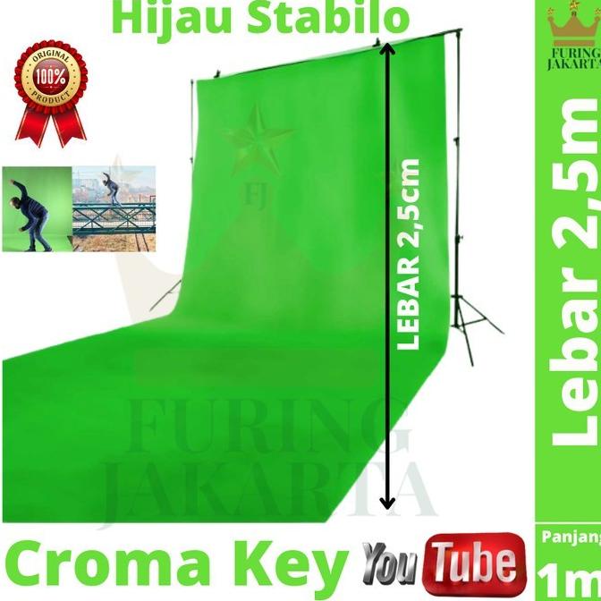 Jual Sale!!! 2M Croma Key Lebar 2,5M Youtuber Background Backdrop Zoom ...