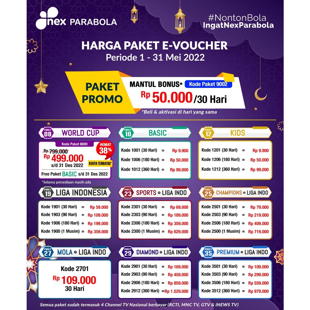 Jual Nex Parabola Garuda Matrix 30 Hari | Shopee Indonesia