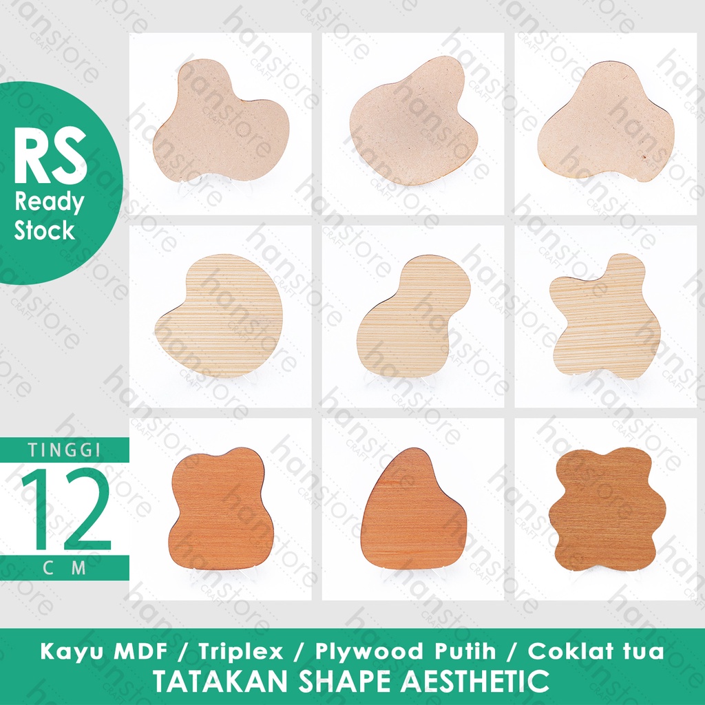 Jual RS t.12 Alas Tatakan Shape Aesthetic bahan Kayu Triplex / MDF ...