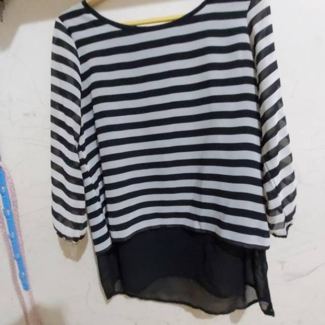 Jual Baju list lengan panjang double furing | Shopee Indonesia