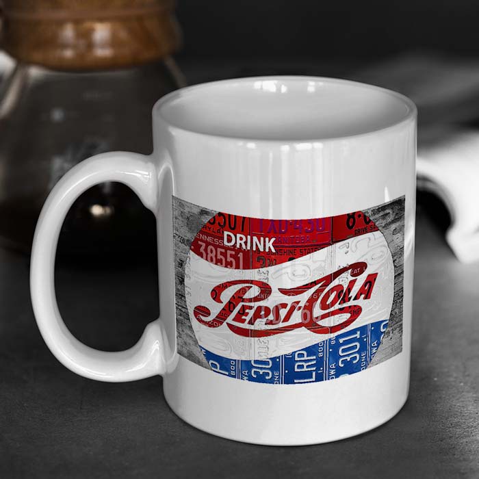 Jual Pepsi Cola Vintage Logo Recycled On Brick Wall Mug Keramik ...