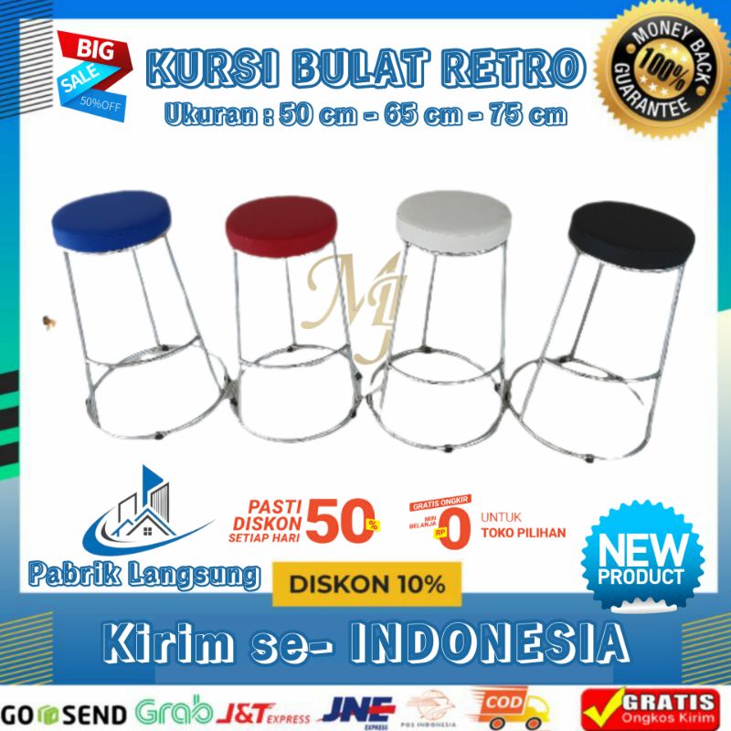 Jual KURSI BULAT OREO / KURSI BESI / KURSI BAR / KURSI RETRO BULAT ...