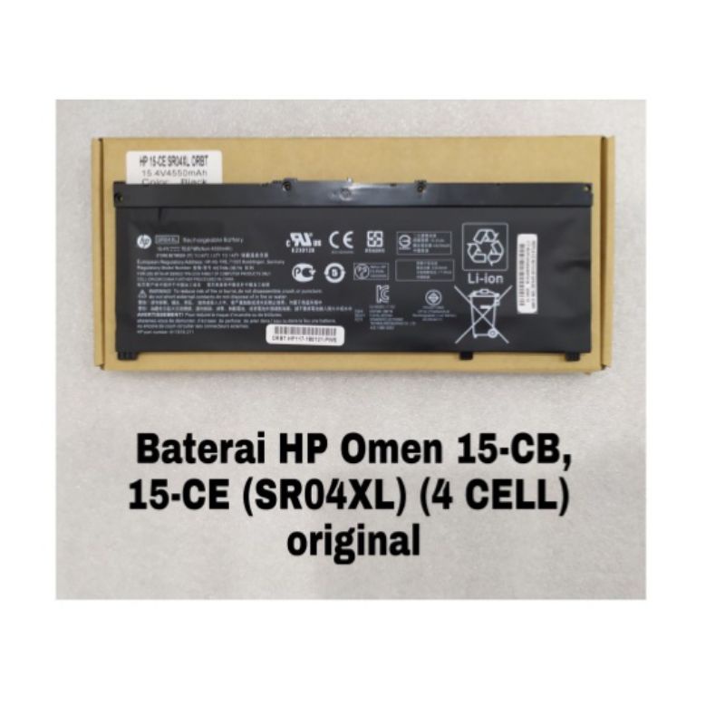 Jual BATTERY LAPTOP HP Omen 15-CB, 15-CE (SR04XL) (4 CELL) Original | Shopee Indonesia