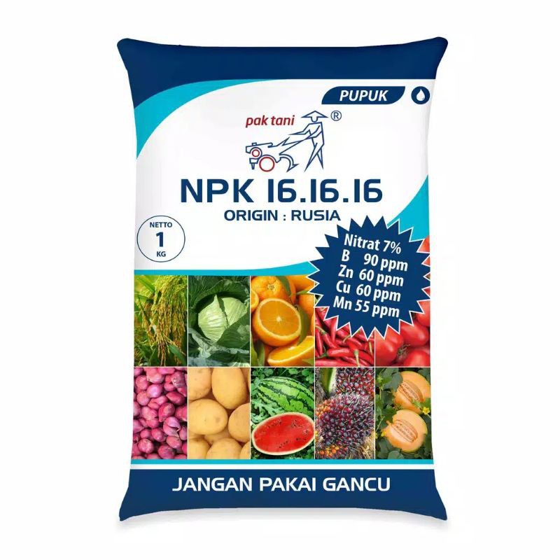 Jual PUPUK NPK 16-16-16 PAK TANI 1KG - SAPROTAN UTAMA | Shopee Indonesia