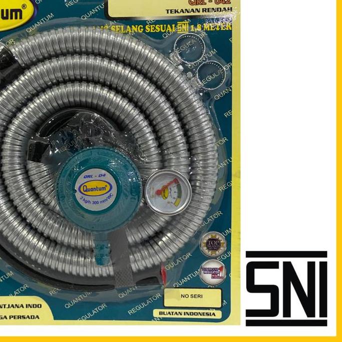 Jual Paket selang Regulator Gas Quantum Tipe QRL-042 Meter/ Regulator ...