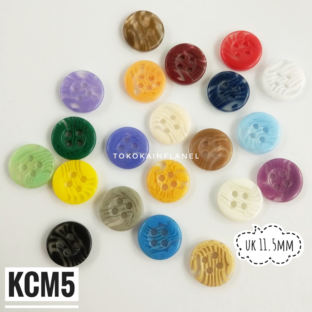 Jual Kancing Kecil 18L / 11.5mm Kancing Kemeja Bulat Lurik2 Lubang 4 ...