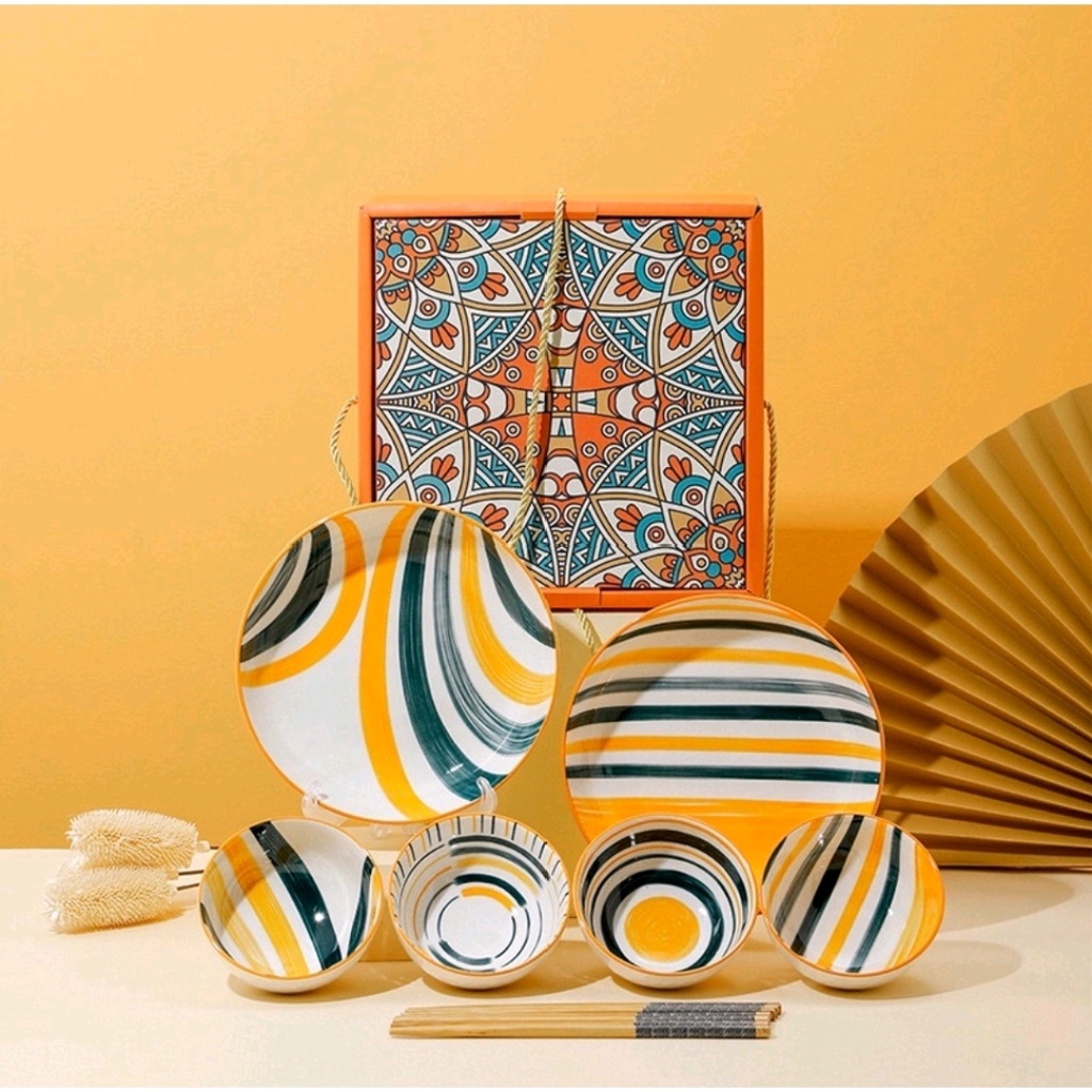 Jual Hanami Mangkok Set Hampers Japanese Bowl set Piring Mangkok ...