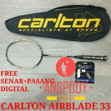 Jual RAKET BADMINTON CARLTON AIRBLADE 33 PLUS SENAR | Shopee Indonesia