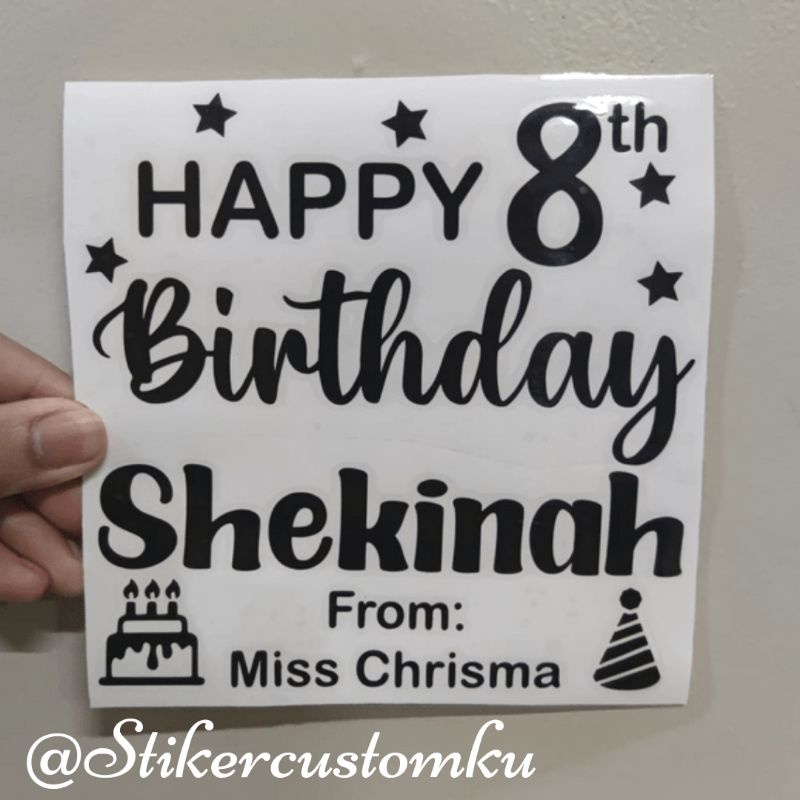 Jual Stiker Custom Balon PVC 10 inch ukuran 15cmx15cm Sticker Cutting ...