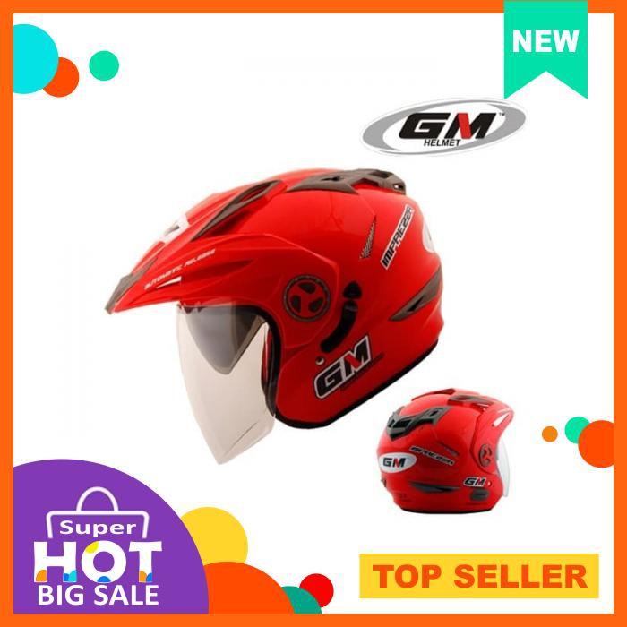 Jual Helm Gm New Imprezza 2 Visor Solid | Shopee Indonesia