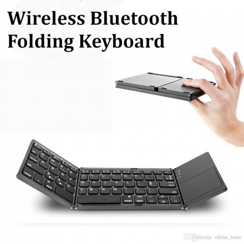 Jual B033 - THREE LAYERS GENERIC MINI BLUETOOTH FOLDABLE KEYBOARD WITH ...