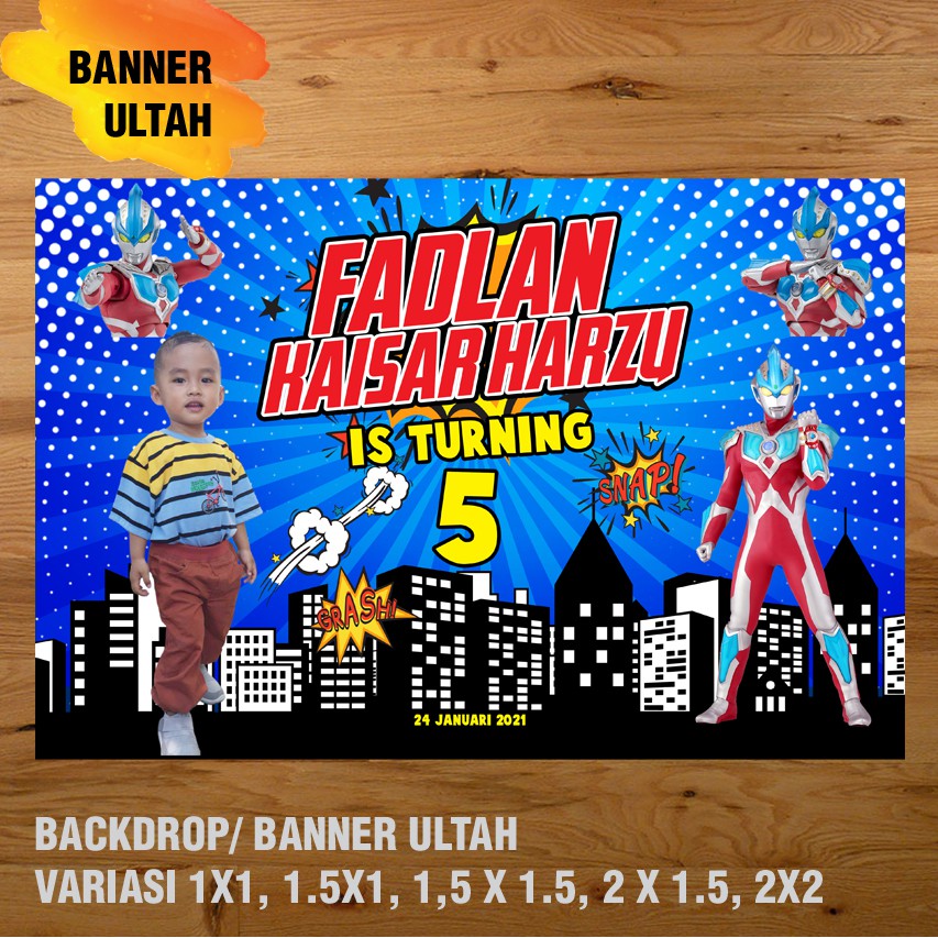 Jual ULTRAMAN BANNER/ BACKDROP/ SPANDUK ULANG TAHUN UL-TAH | Shopee ...
