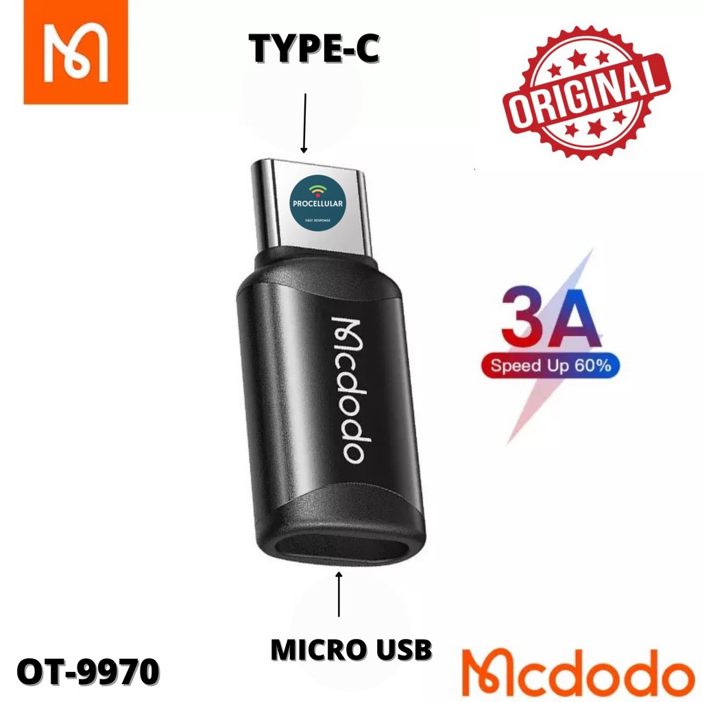 Jual Mcdodo Otg Micro USB to Type C Connector Converter Adapter OT-9970 ...