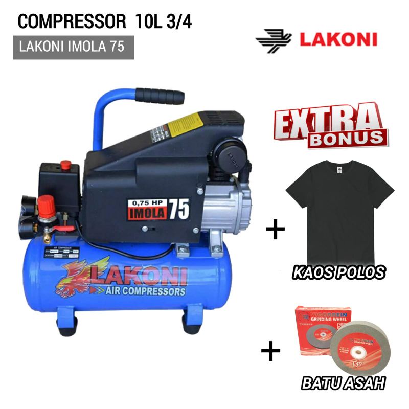 Jual LAKONI IMOLA MESIN KOMPRESSOR 75 10L 3/4HP KOMPRESSOR ANGIN ...