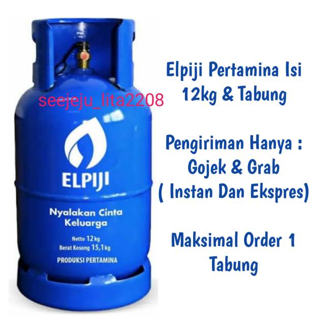 Jual GAS Elpiji Pertamina 12kg & Tabung Pengiriman Hanya : Gojek & Grab ...