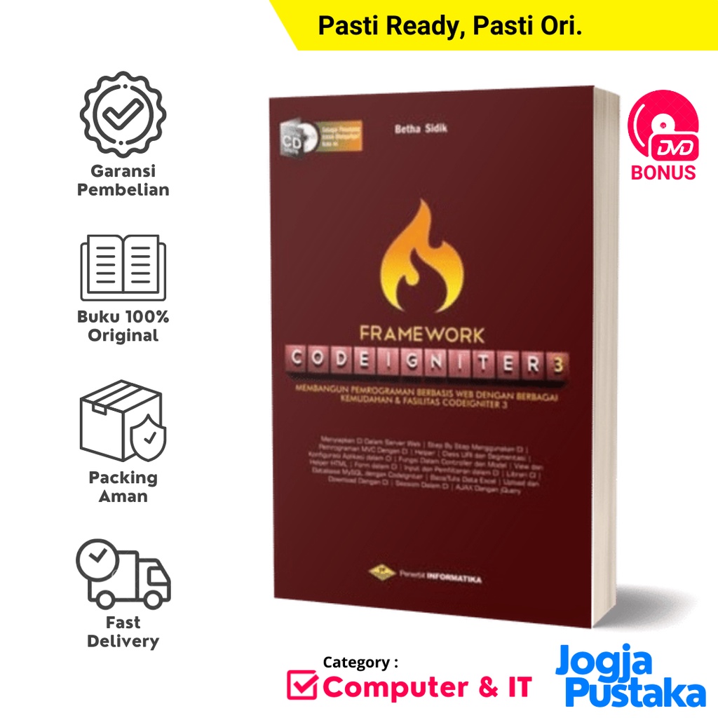 Jual Buku Framework Codeigniter 3 + Bonus CD | Shopee Indonesia