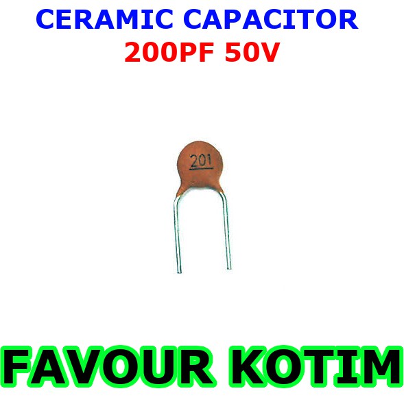Jual CERAMIC CAPACITOR 201 200PF 0.2NF 50V KAPASITOR KERAMIK FVKOTIM ...