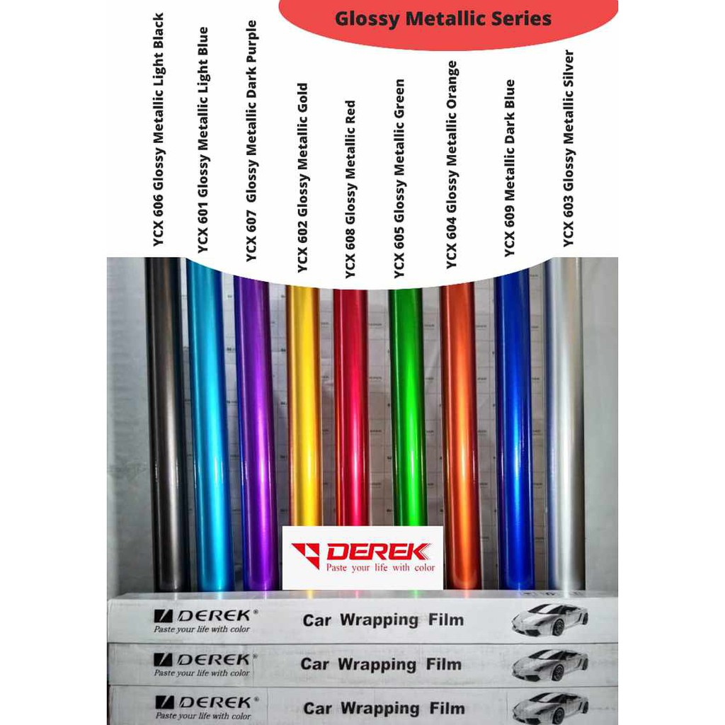 Jual Sticker Derek Metalic Glossy 152cm ( Meteran ) | Shopee Indonesia