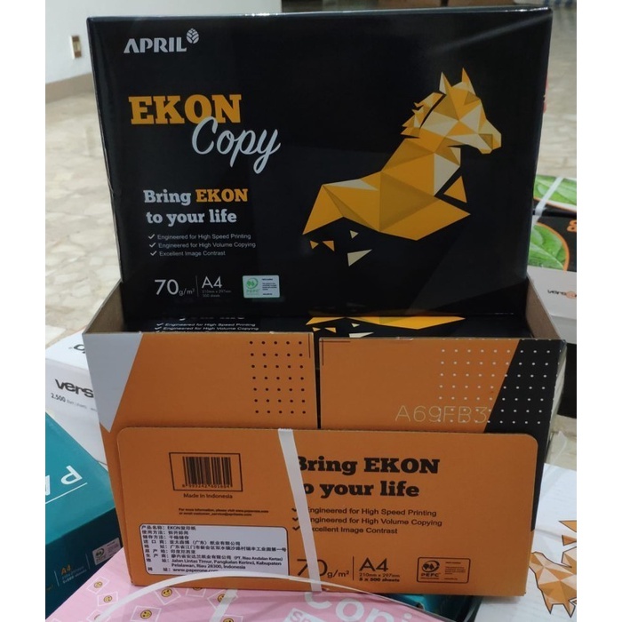 Jual Kertas HVS A4 EKON Copy April Paper One 70gr | Shopee Indonesia