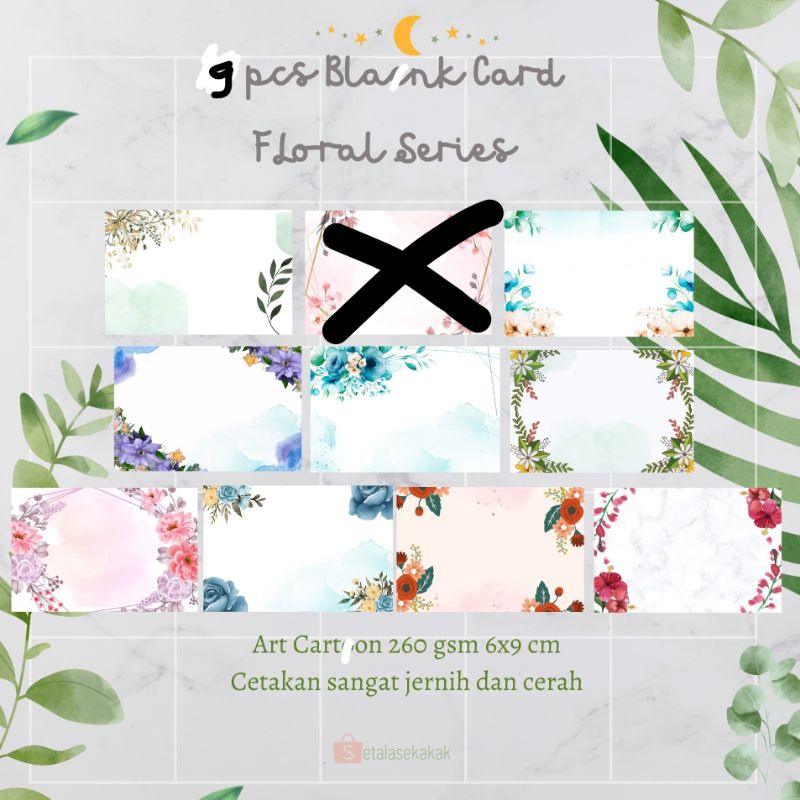 Jual [10 PCS] BLANK CARD TEBAL | KARTU UCAPAN KOSONG| STICKER STIKER ...