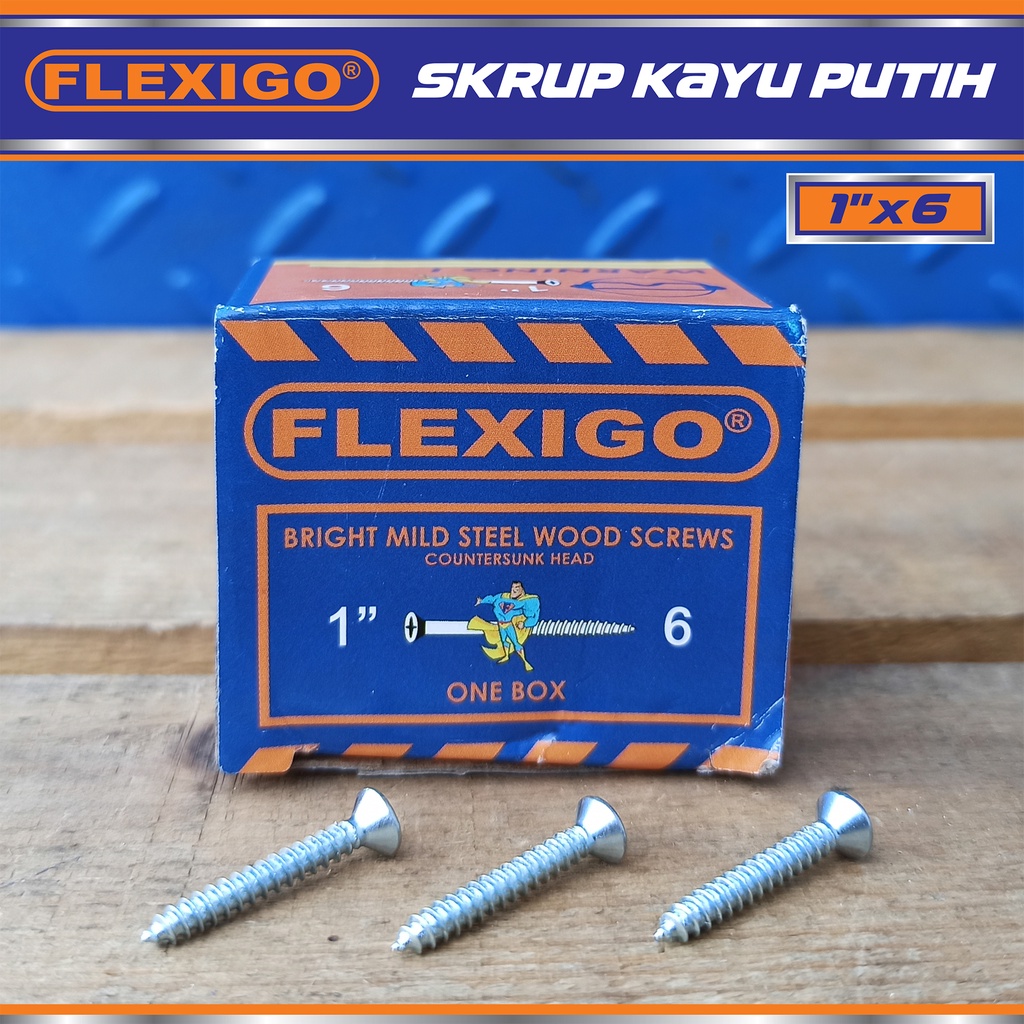 Jual Flexigo Skrup Baja Galvanized 6 x 1 Inch ( isi: +/- 100 pcs) | Shopee Indonesia