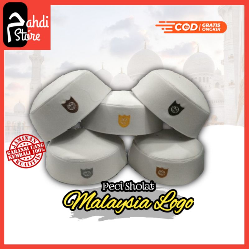 Jual Peci Malaysia Logo /Kopiah Uje logo /Peci Songkok /Kopiah Mayinah ...