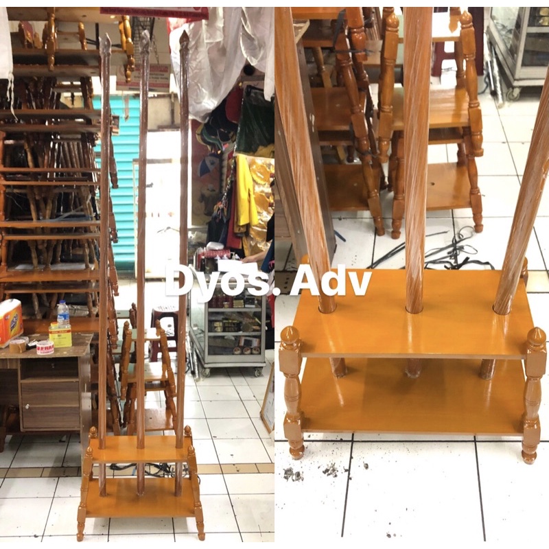 Jual Tiang pataka bendera ruangan satu set tiang dan tatakan lubang 3 ...