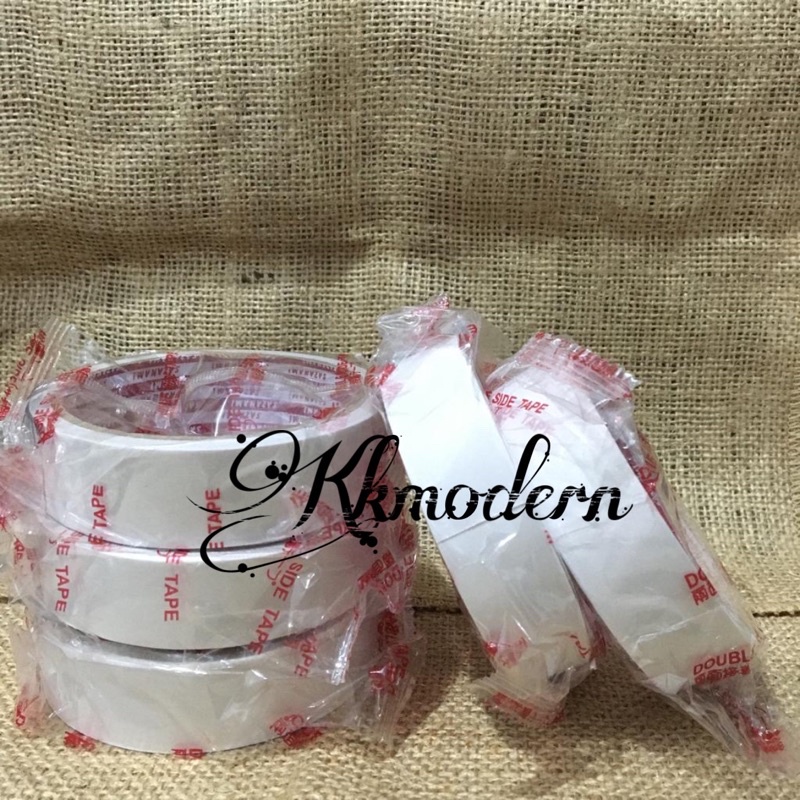 Jual DOUBLE TAPE MURAH 1/2in 1in DOUBLE TIP DOUBLE TAPE PUTIH | Shopee ...