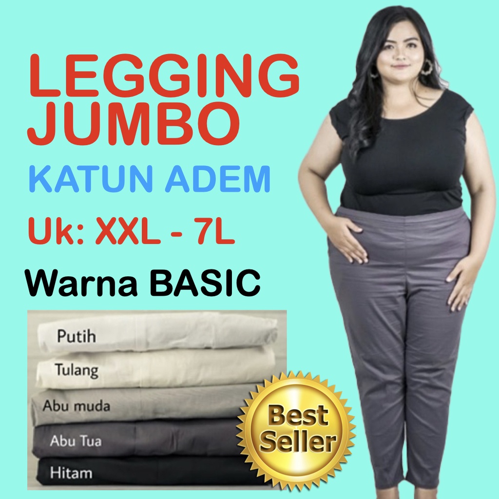Jual LEGGING JUMBO CELANA BIG SIZE KATUN VARIAN WARNA BASIC | Shopee ...