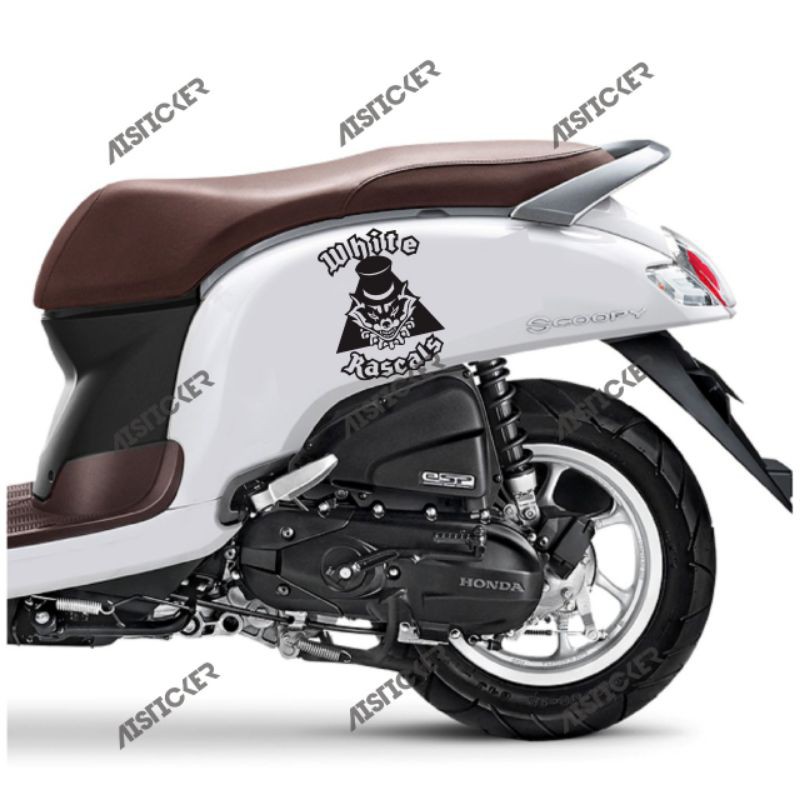 Jual STIKER WHITE RASCAL CUTTING MURAH SCOOPY | Shopee Indonesia