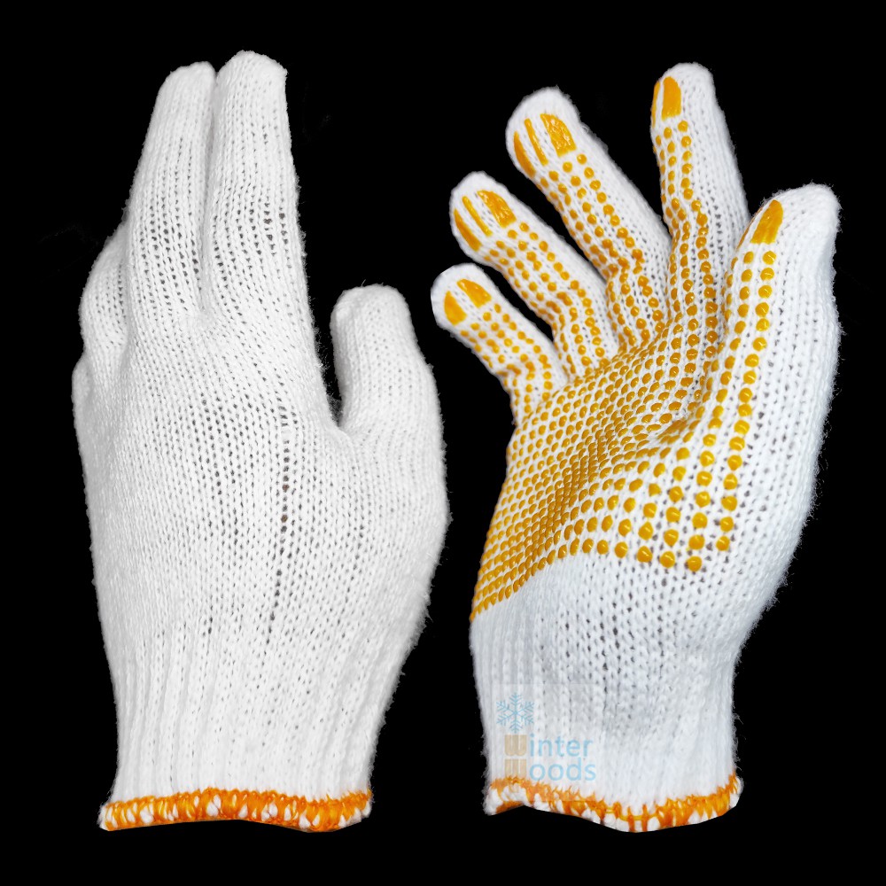 Jual Sarung Tangan Safety Katun 2 Benang Bintik / Knitted Glove ...