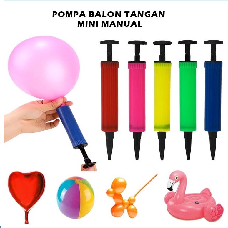 Jual WBS Pompa Angin Portable Mini Bola balon Pompa Balon Tangan Manual ...