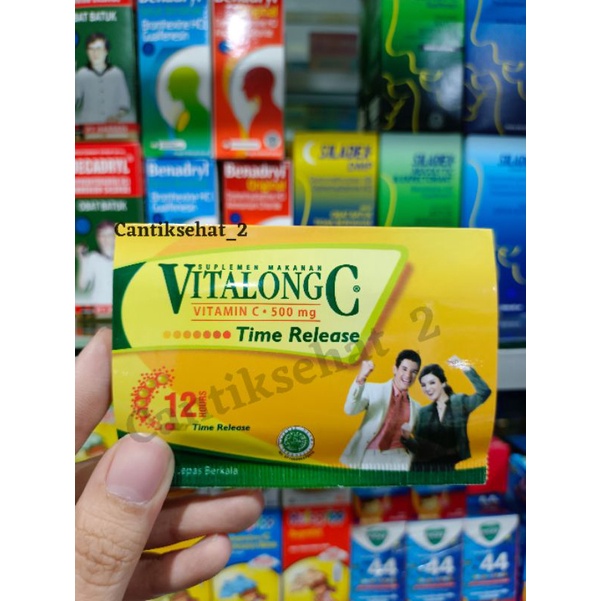 Jual VITALONG C STRIP IS 4 TABLET VITAMIN C | Shopee Indonesia
