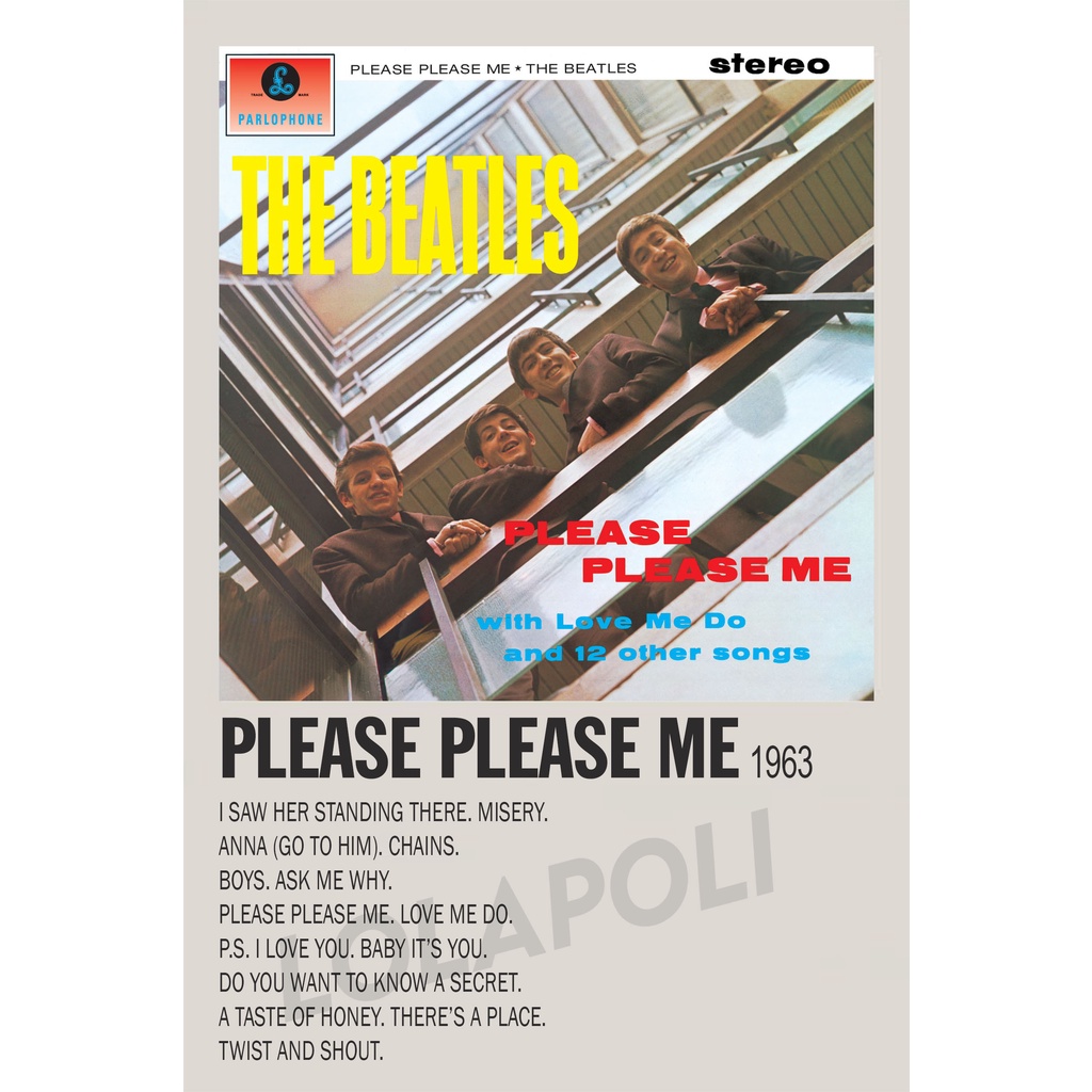 Jual Poster Cover Album Please Please Me - The Beatles | Shopee Indonesia