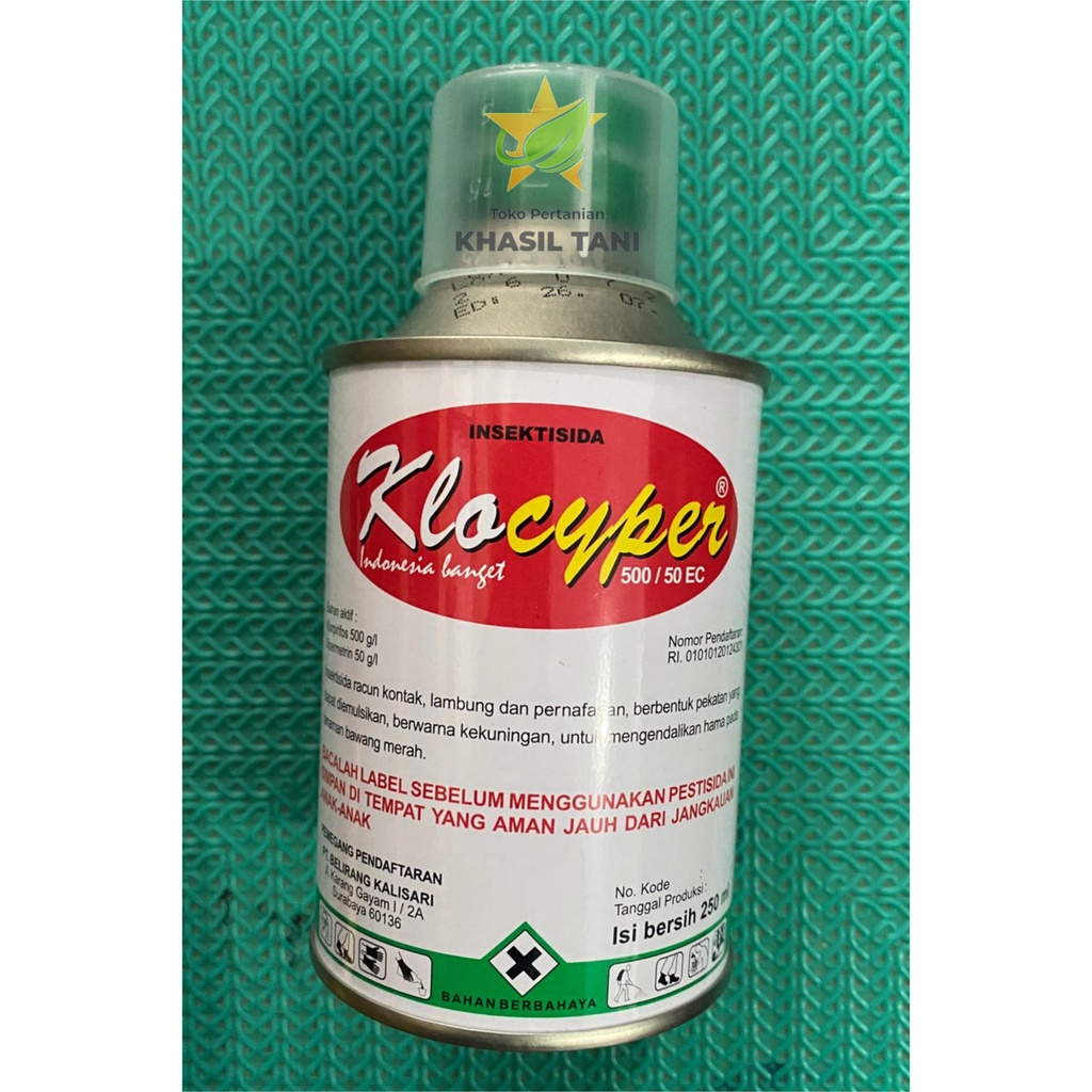 Jual Insektisida KLOCYPER 500 / 50 EC Netto 250ml RACUN PENGENDALI ULAT ...
